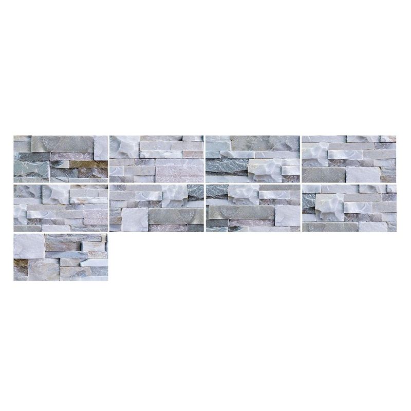 BowLift | Modern Gray PVC Peel and Stick Tiles Rectangular Stacked Sto
