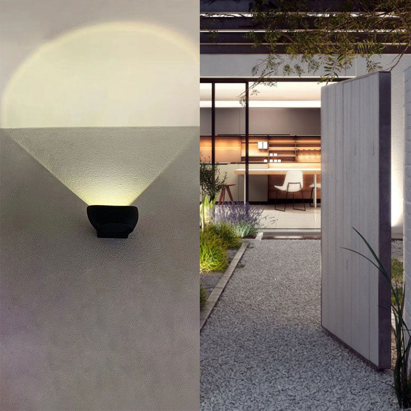 BowLift | Elliptical shape courtyard LED wall lighting Metallic modern