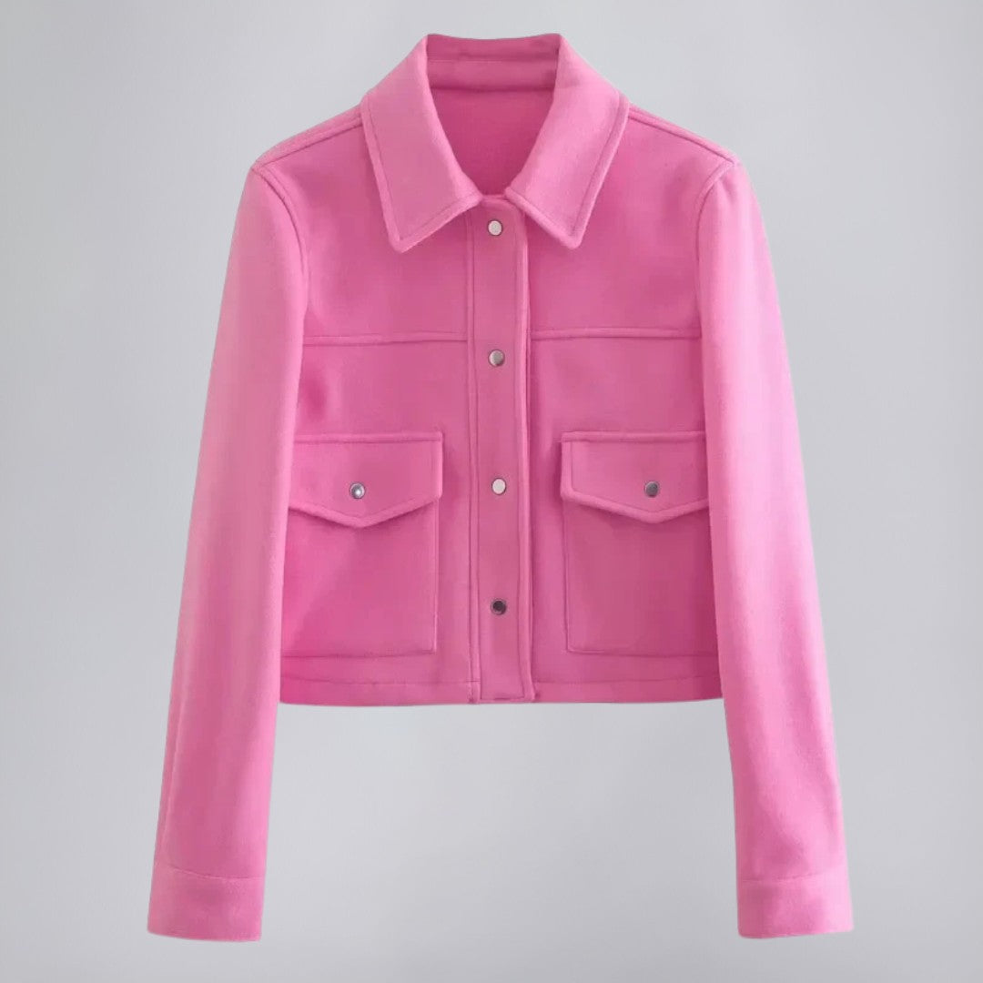 Tailored Buttoned Jacket with Sleek Finish